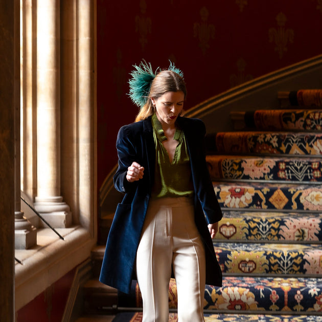 Phoebe Feather Bow - Evergreen – Jess Collett Milliner